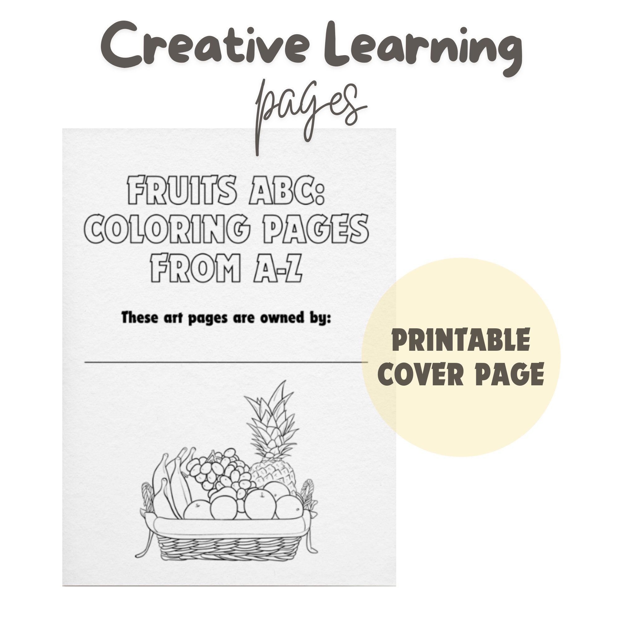 ABC Fruits Coloring, Fruits Coloring Pages, Fruit Coloring Sheets ...