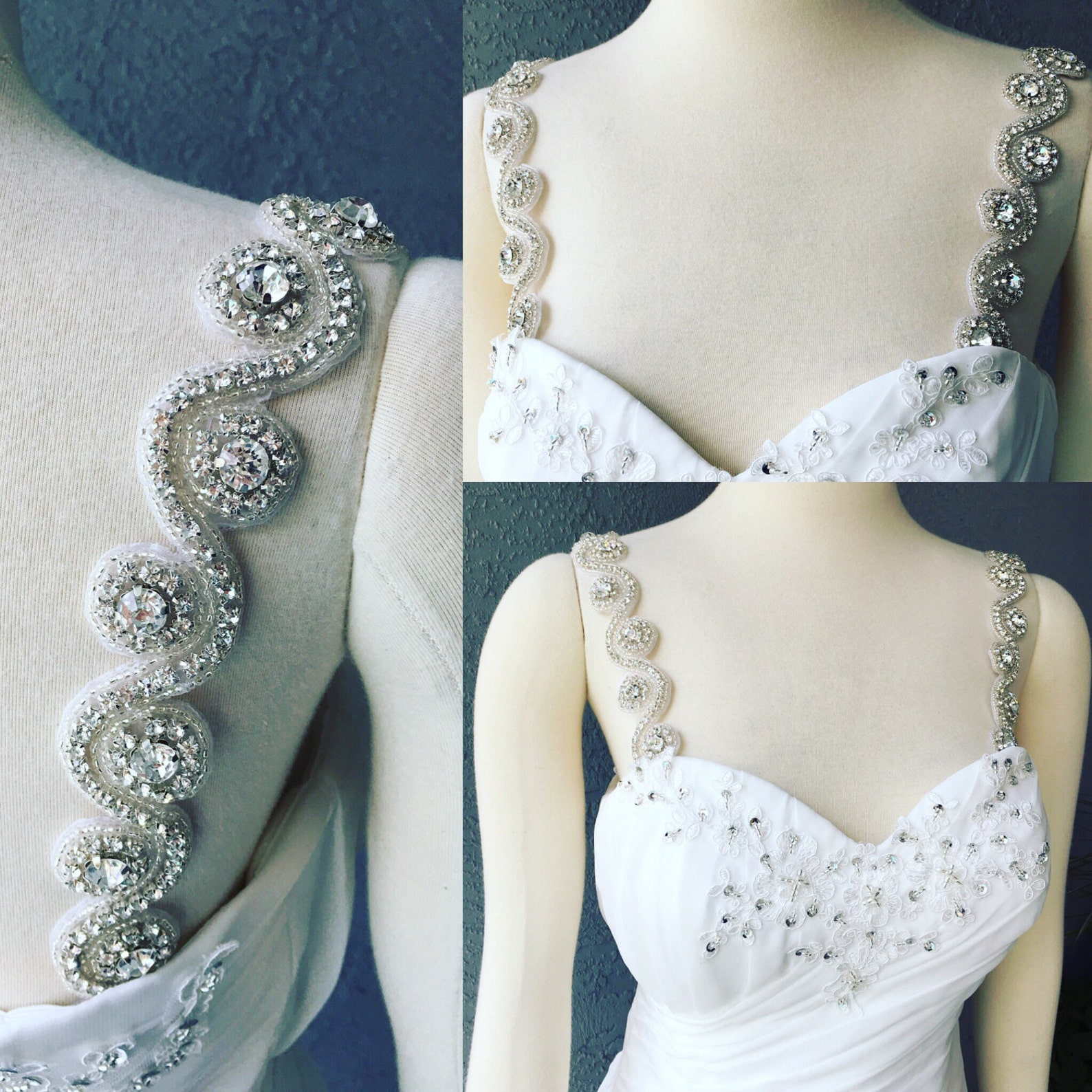 Detachable Rhinestone Crystal Straps to Add to Your Wedding - Etsy