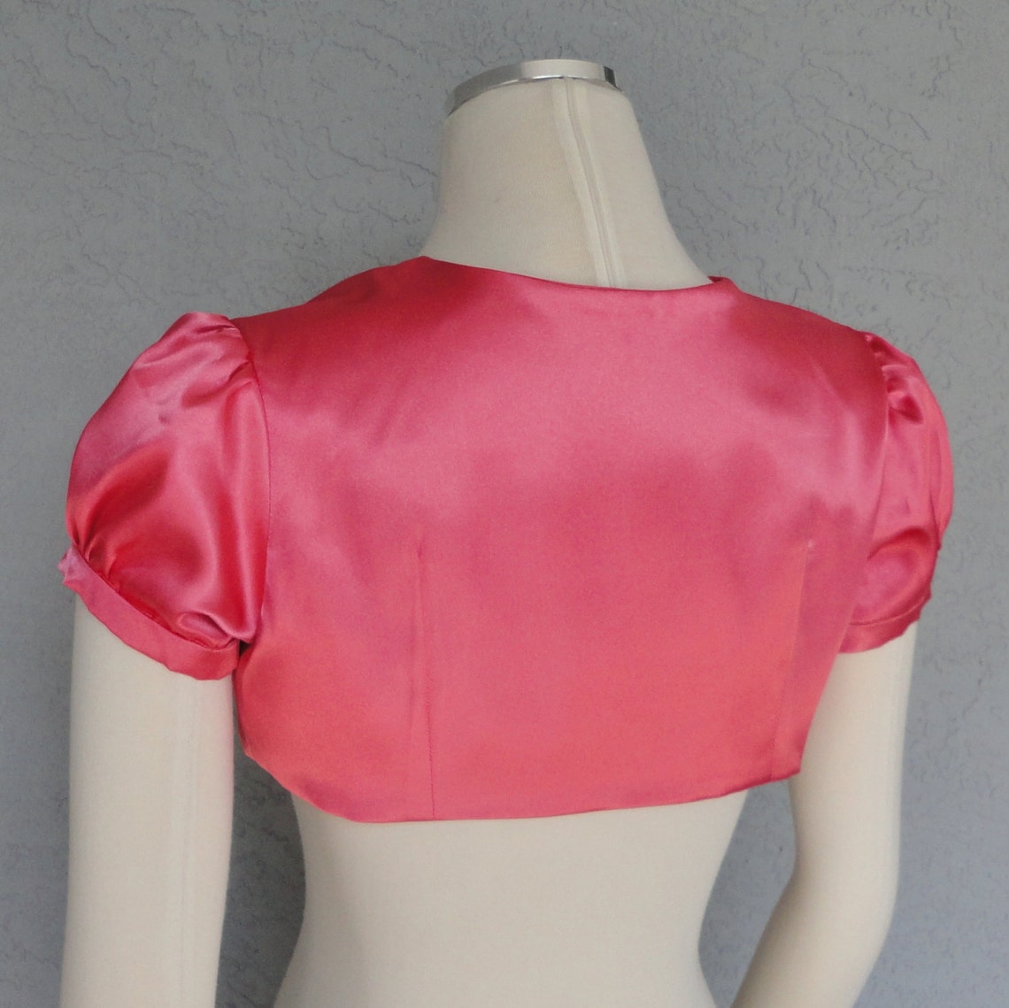 Coral Color Satin Bolero Shrug Made to Order All Sizes | Etsy