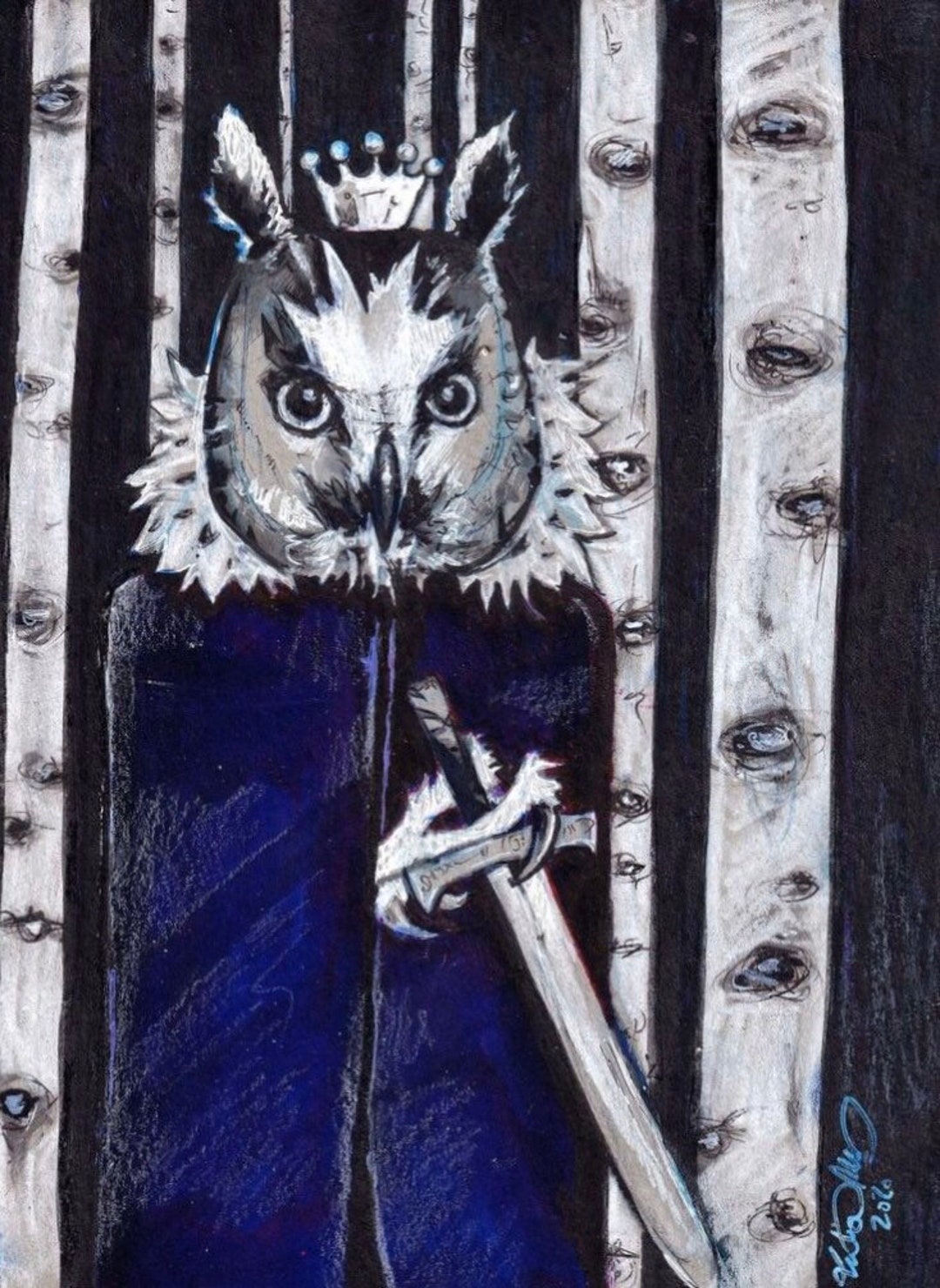 Goetia: the Owl’s Kingdom, Andras Print - Etsy