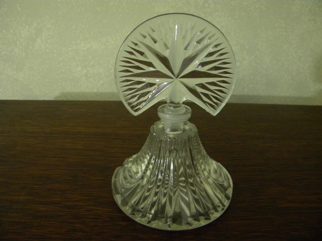 Vintage 1940's Starburst Fan Perfume Bottle Anchor Hocking Imperial US ...