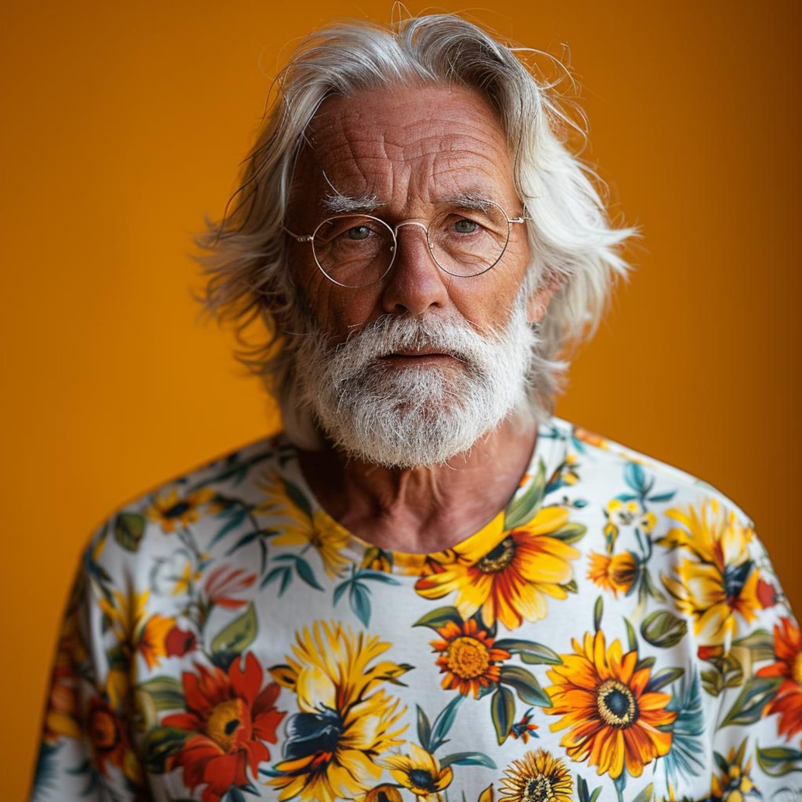 Elegant Aging Floral Mastery T-shirt, Handcrafted Art for the ...