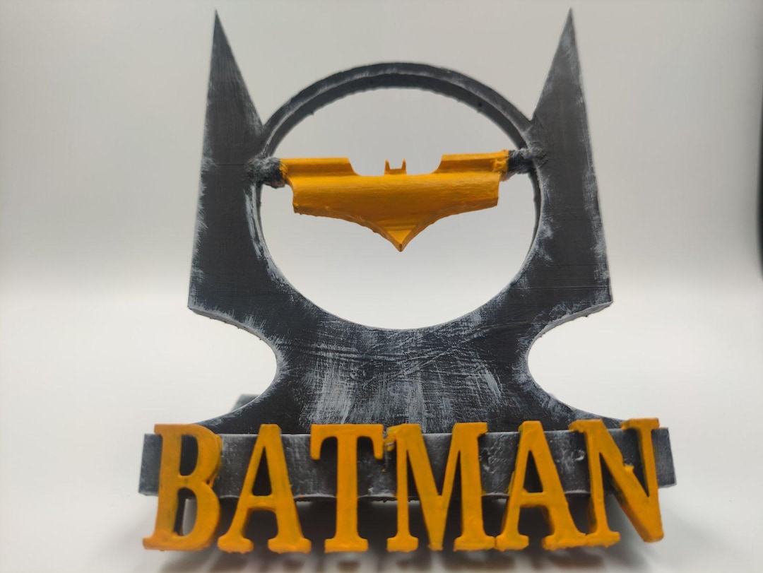 Hand-painted Batman Art Print DC Comics Art Unique Superhero Decor Dark ...