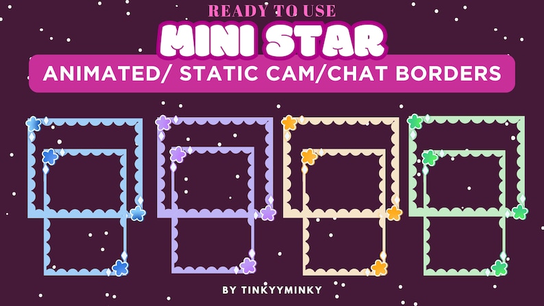 Mini Star I Animated CAM Overlay and Chatbox for TWITCH & YOUTUBE I ...