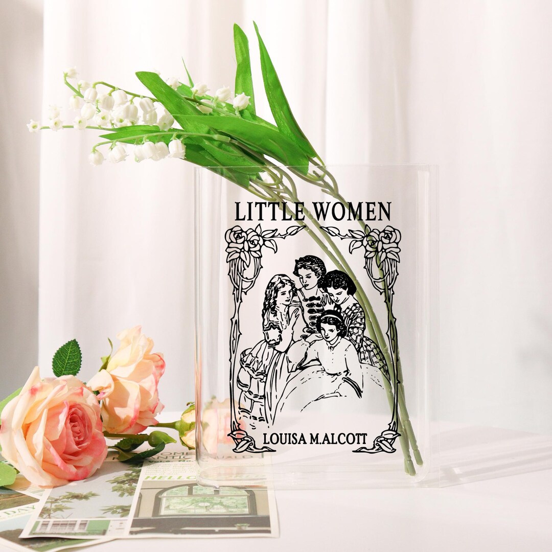 Little Women Acrylic Book Vase, Classic Literature Decor, Home Decor ...