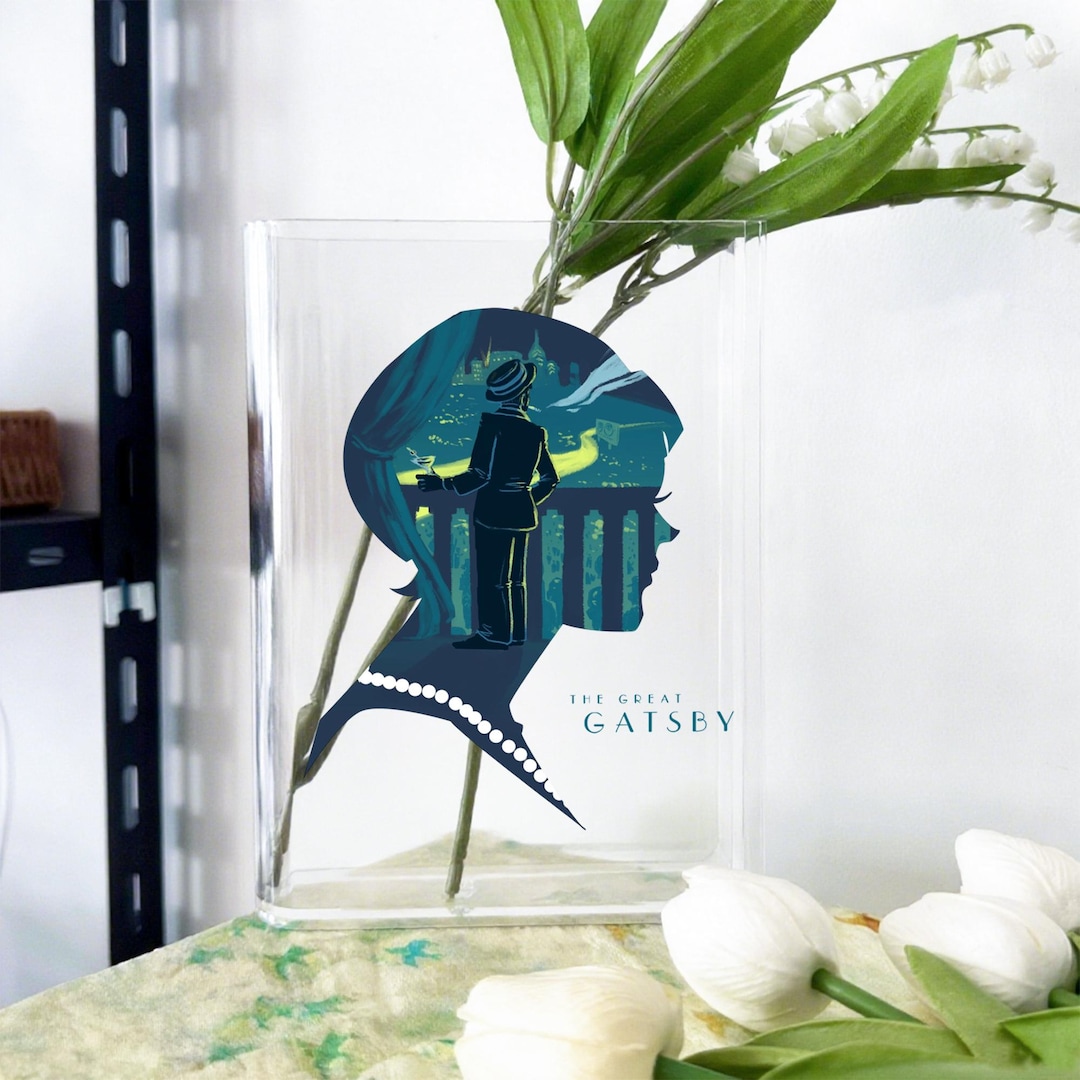 The Great Gatsby Acrylic Book Vase,vintage Literary Vase,classic Novel ...