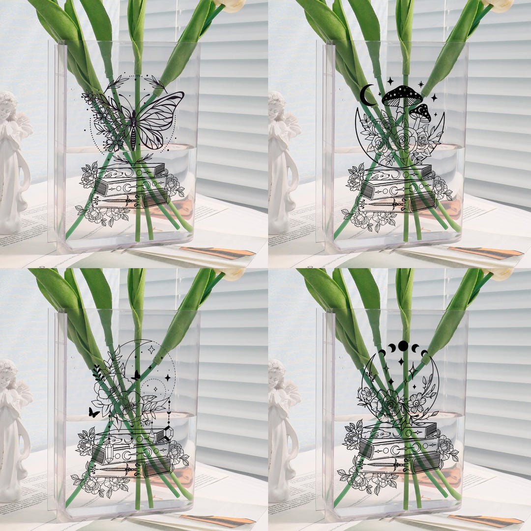 Custom Readers Book Vase,book Shaped Flower Vase,library Book Acrylic ...