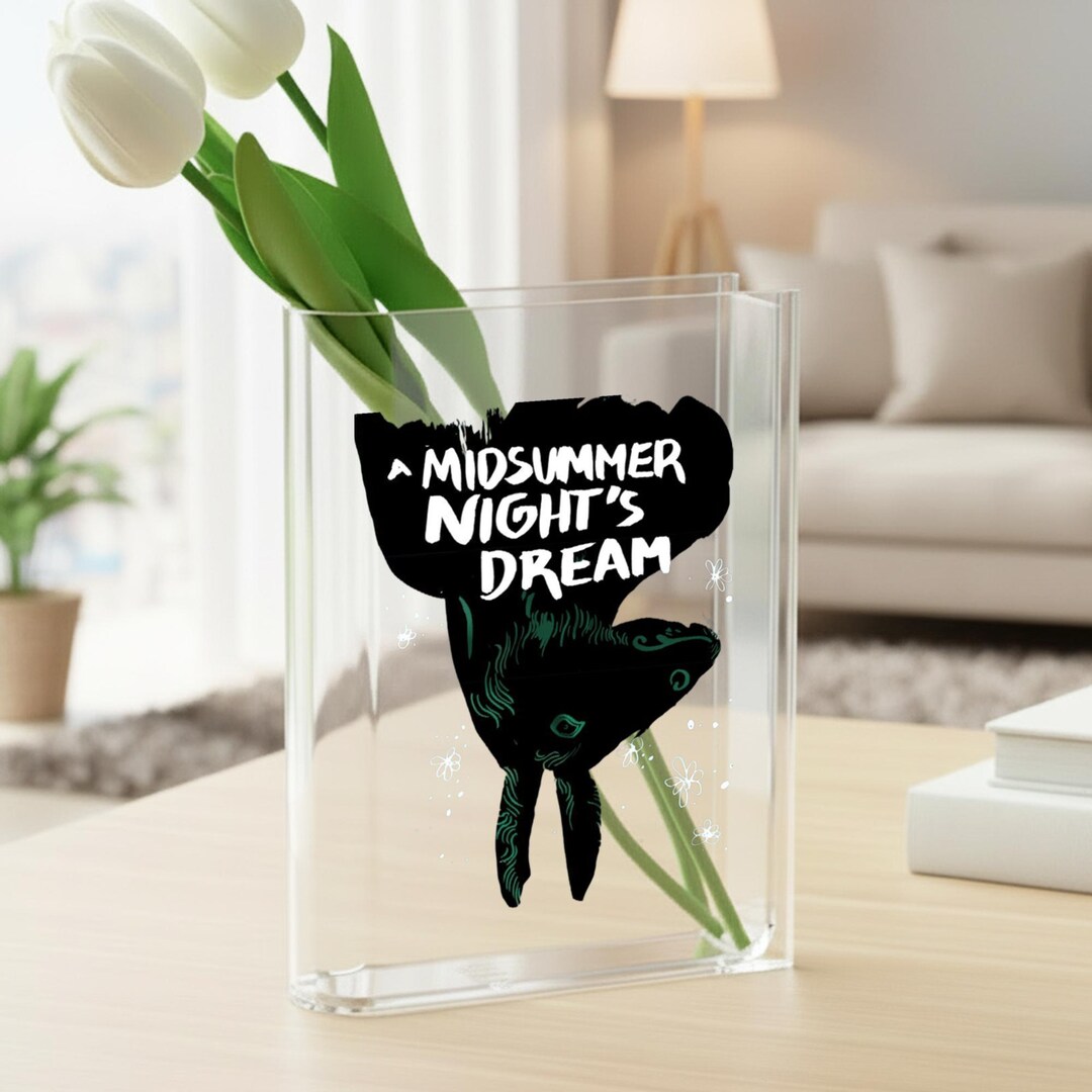 A Midsummer Nights Dream Book Vase, Acrylic Book Vase Decor, Bookish ...