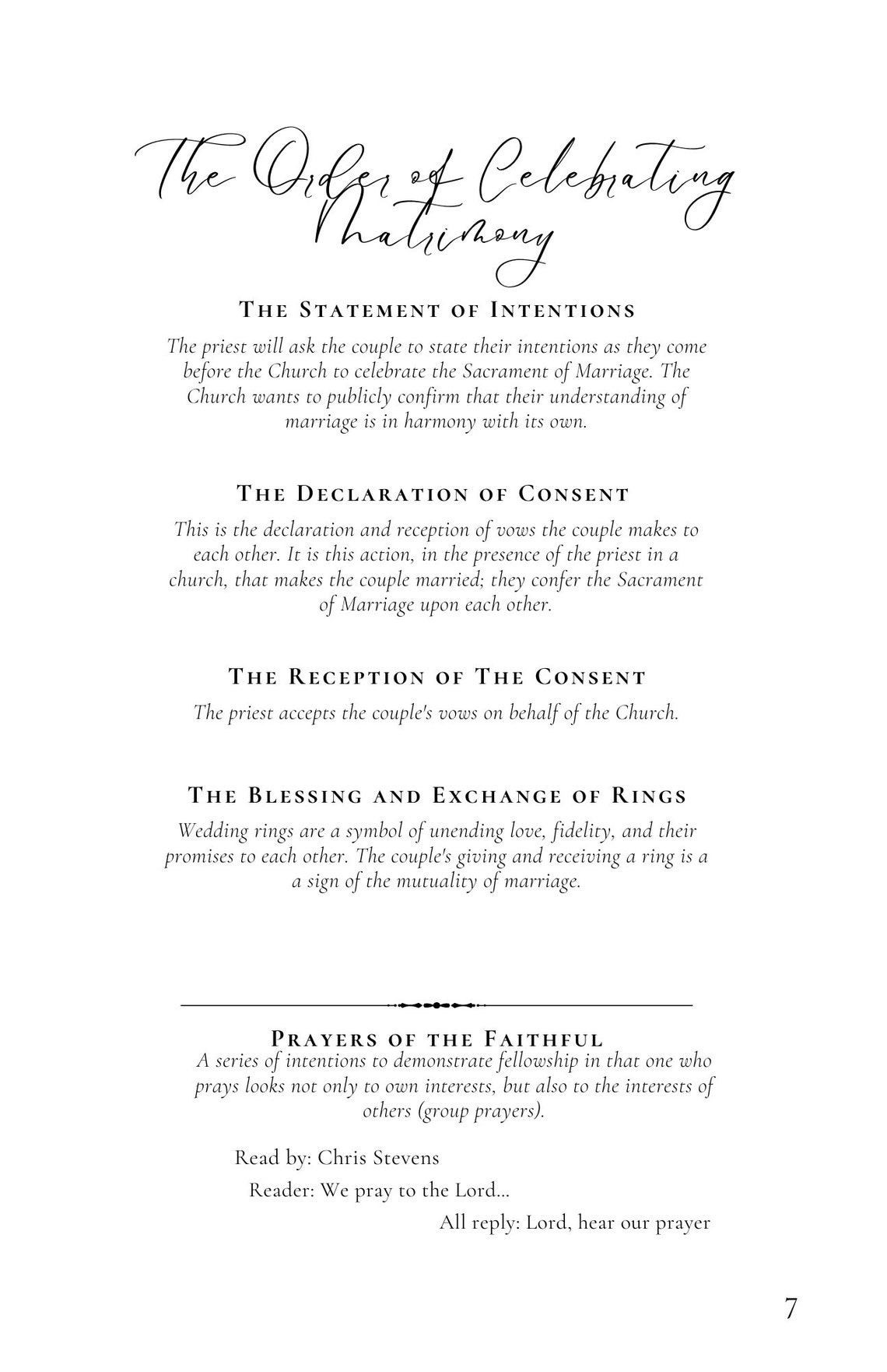 Catholic Wedding Mass Ceremony Booklet 5.5x8.5inch Canva Template - Etsy