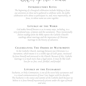 Catholic Wedding Mass Ceremony Booklet 5.5x8.5inch Canva Template - Etsy