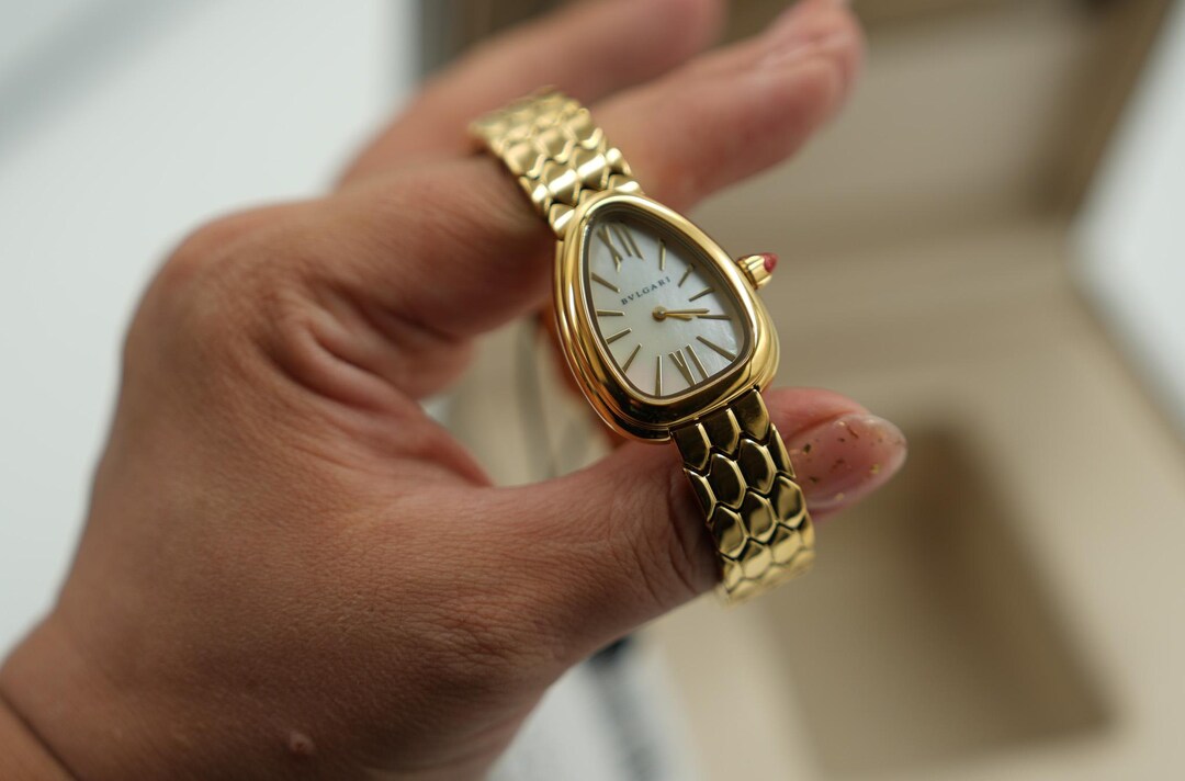 Serpenti Watch Mother of Pearl Dial Snake Quartz Watch - Etsy