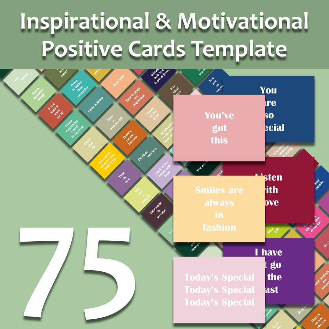 POSITIVE QUOTES PRINTABLE Cards Motivational Quotes Cards ...