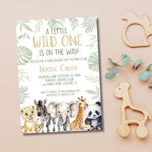 A Little Wild One is on the Way Baby Shower Invitation - Etsy