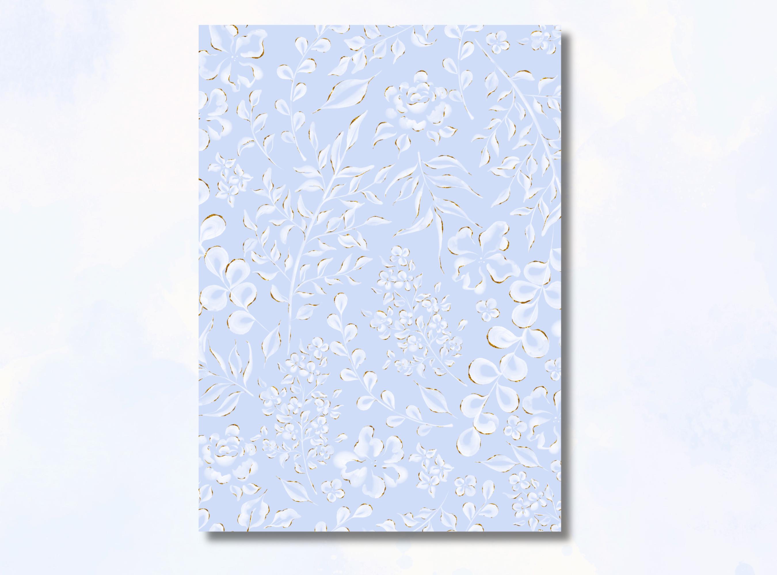 Periwinkle Blue Floral Save the Date - Etsy