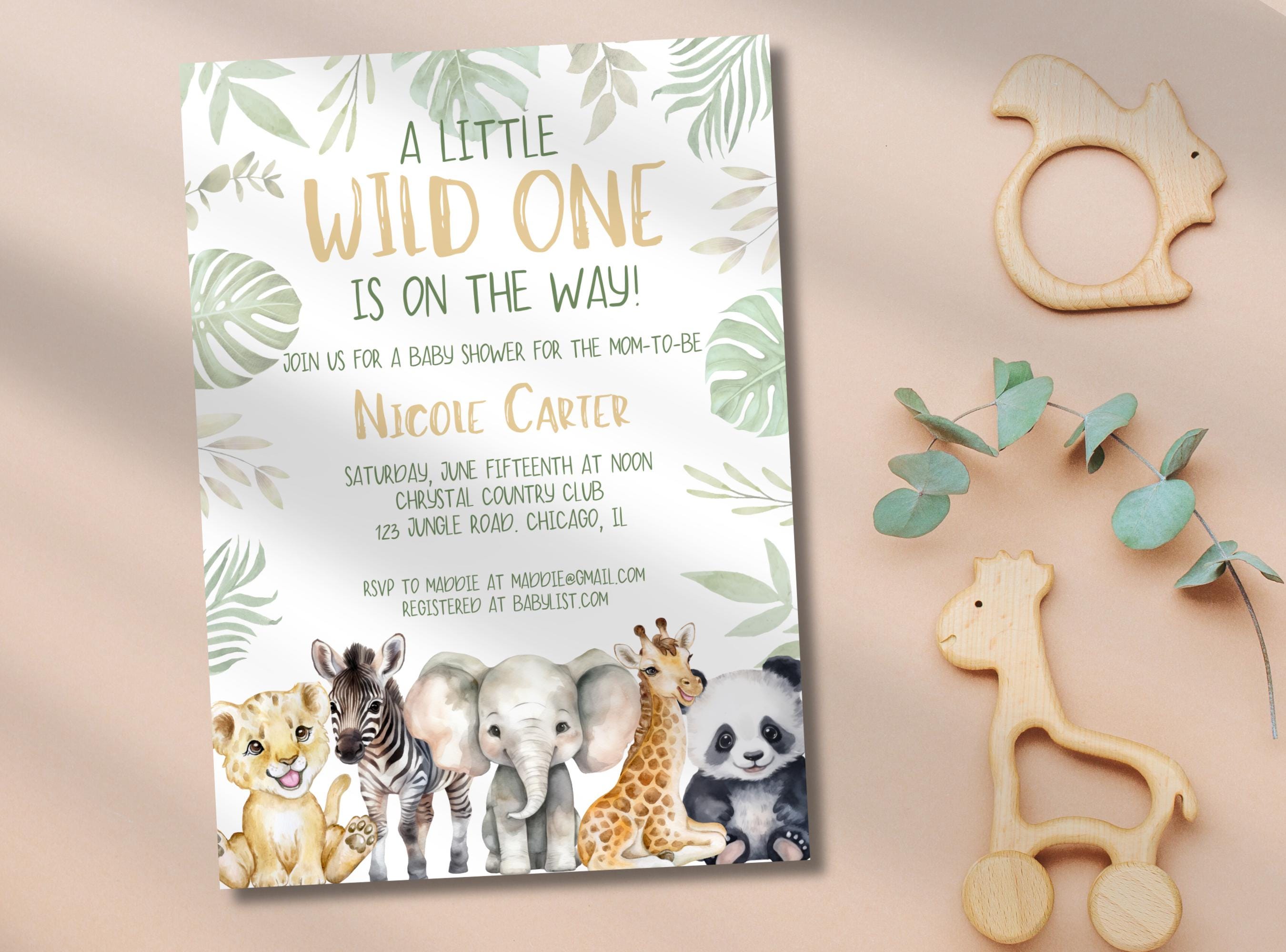A Little Wild One is on the Way Baby Shower Invitation - Etsy