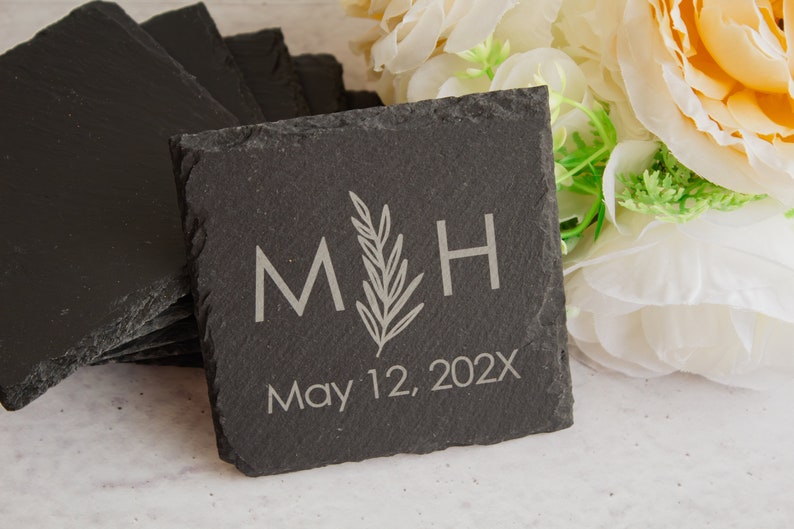 Bulk Quantity Wedding Favors - Unique Wedding Mementos - Engraved Slate ...