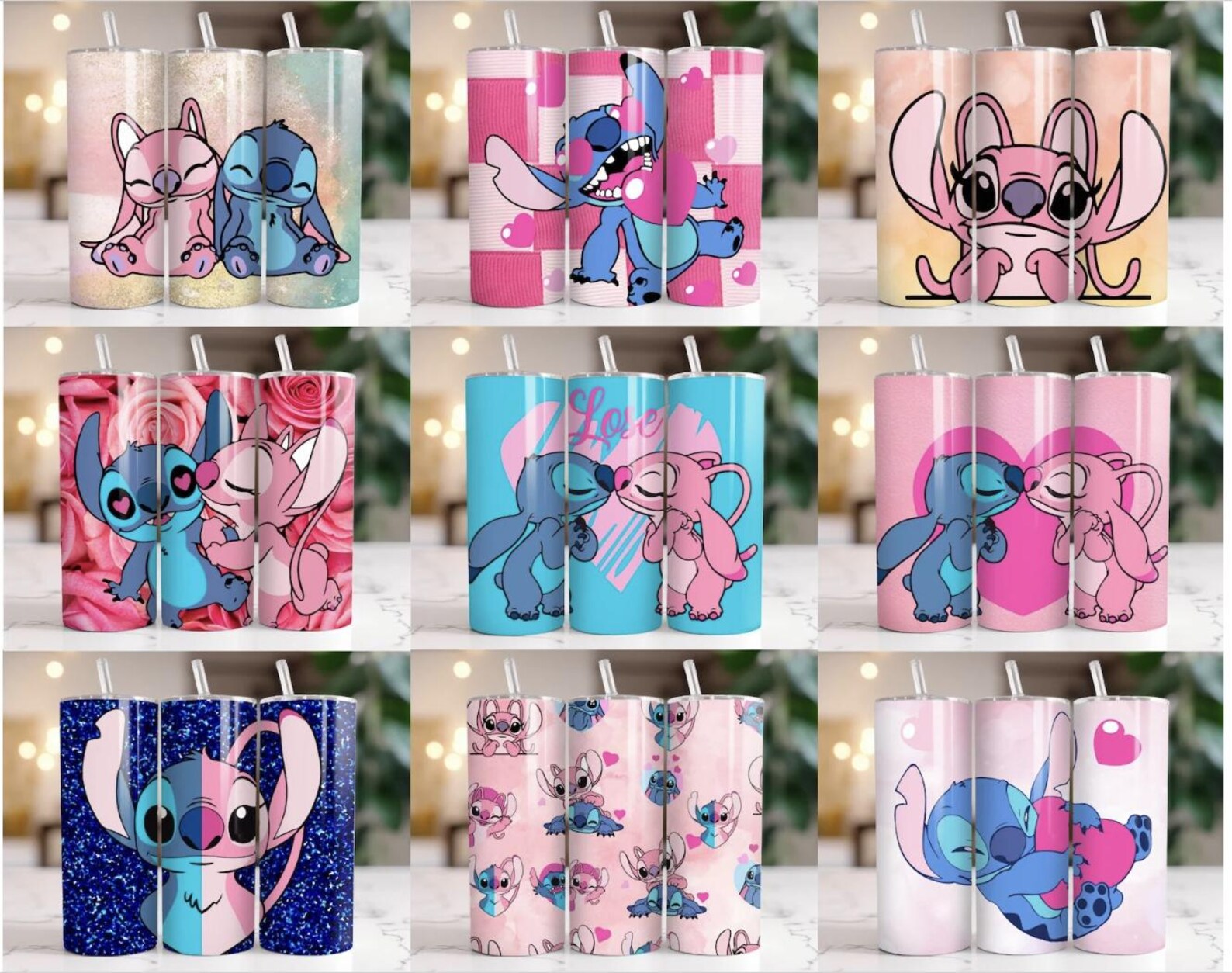 130 Stitch Tumbler Wrap Bundle, Stitch Sublimation Designs, 20 Oz ...