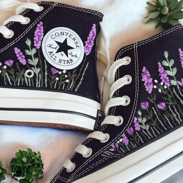 Floral Converse - Etsy
