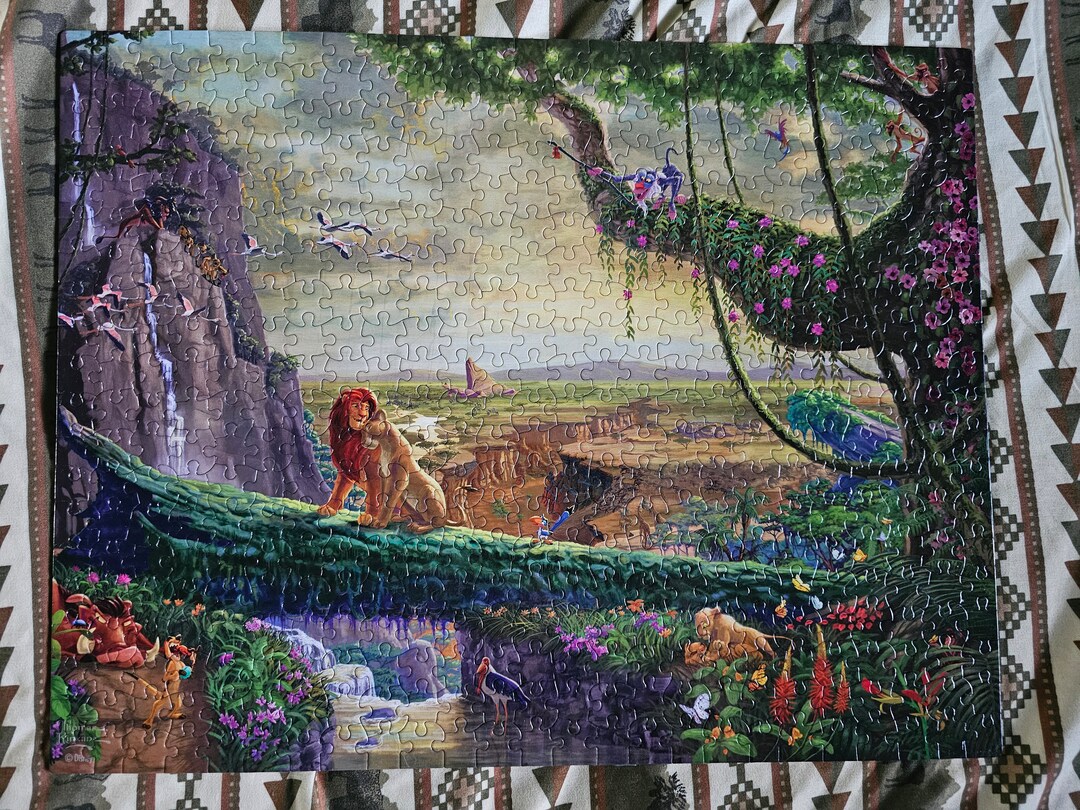 COMPLETED the Lion King Puzzle 500pc - Etsy
