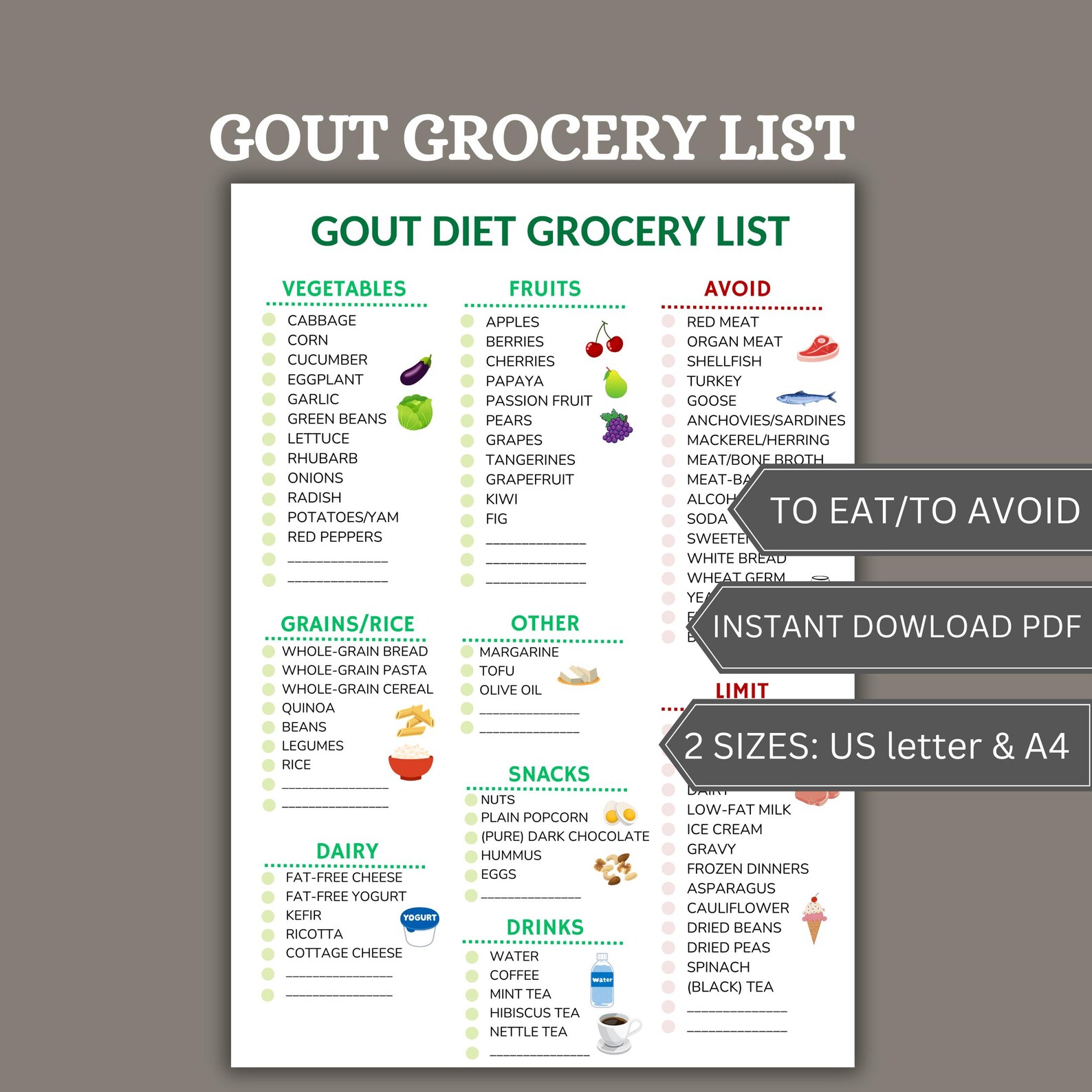 Gout Diet,gout Food List, Gout Food Chart,low Purine Foods, Low Purine ...
