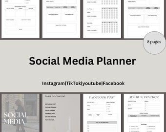 Social Media Planner, Content Planner, Social Media Manager, Instagram ...