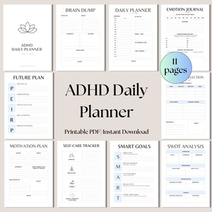 ADHD Workbook, ADHD Planner, ADHD Templates, Adhd Printables, Adhd ...