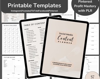 Social Media Planner, Content Planner, Social Media Manager, Instagram ...