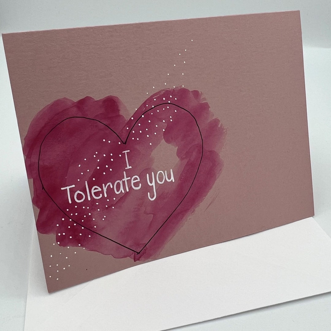 Passive Aggressive Love Note | I Tolerate You - Etsy