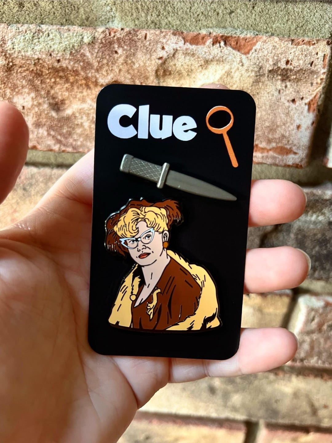 Cult Classic “clue” Horror Movie Pin Set - Mrs. Peacock & 3D Knife - Etsy