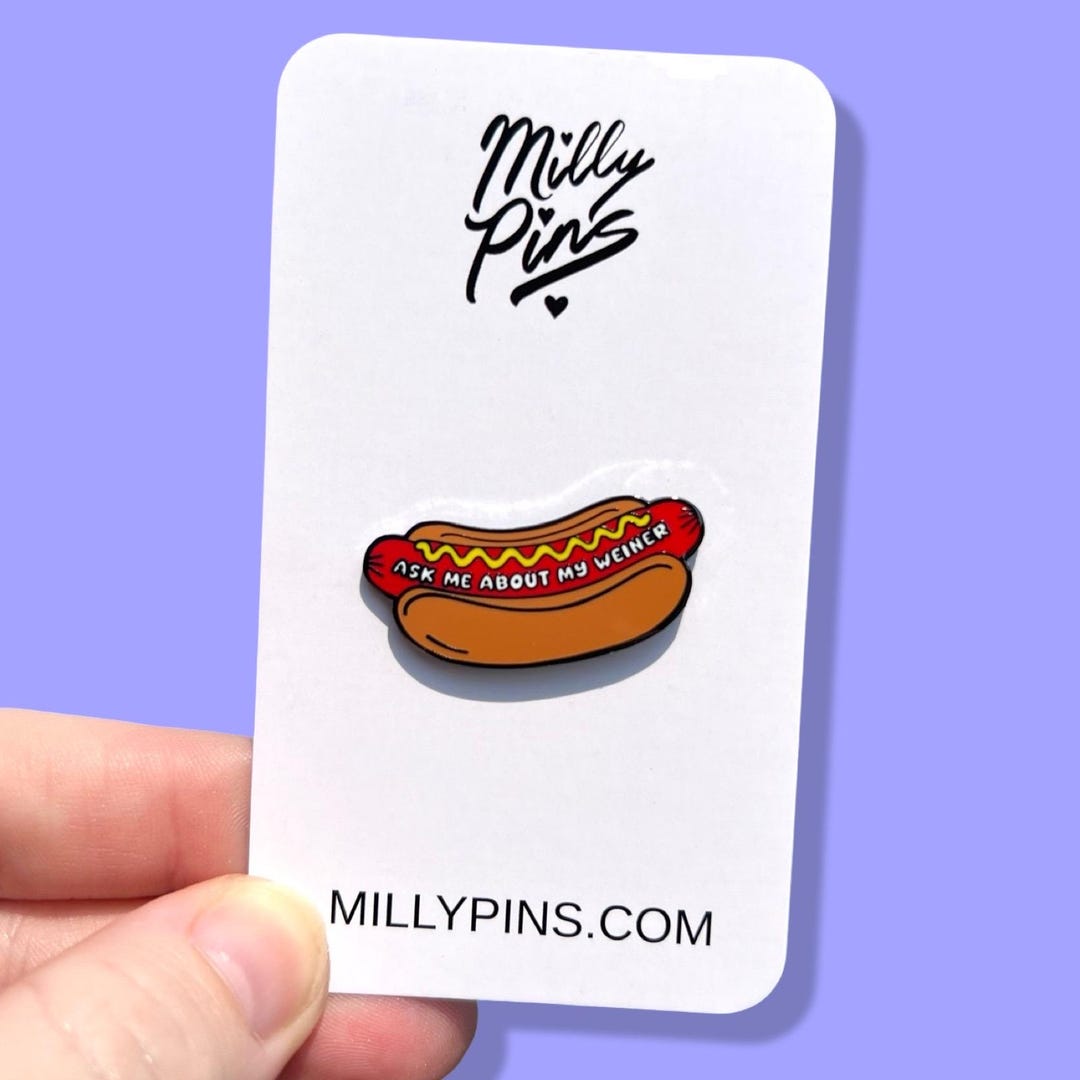 Ask Me About My Weiner (jonah “accepted”) Enamel Pin - Etsy