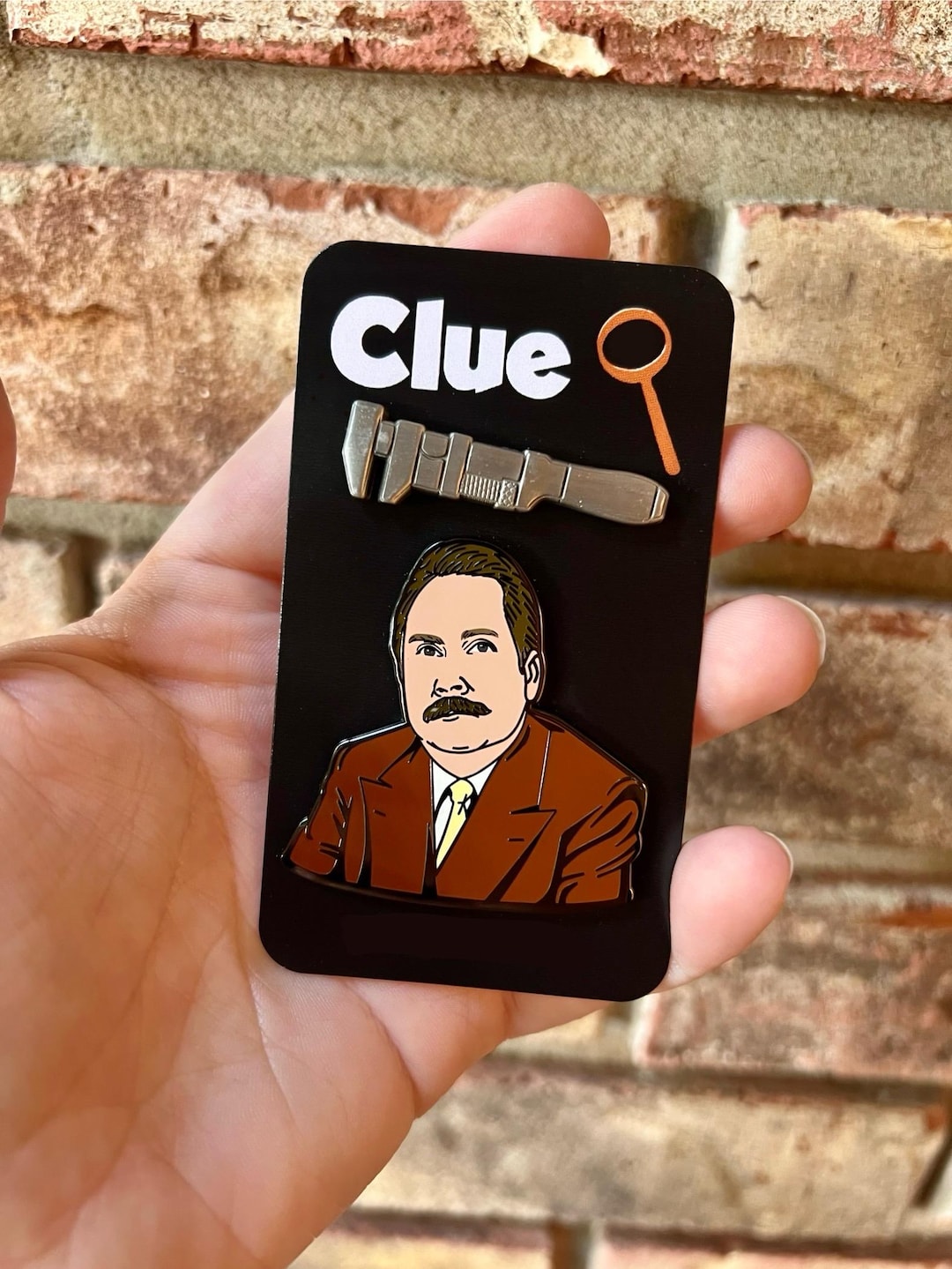 Cult Classic “clue” Horror Movie Pin Set - Colonel Mustard & 3D Wrench ...