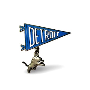 Detroit Football Team Pennant Flag Enamel Pin – NFL Fan Accessory ...