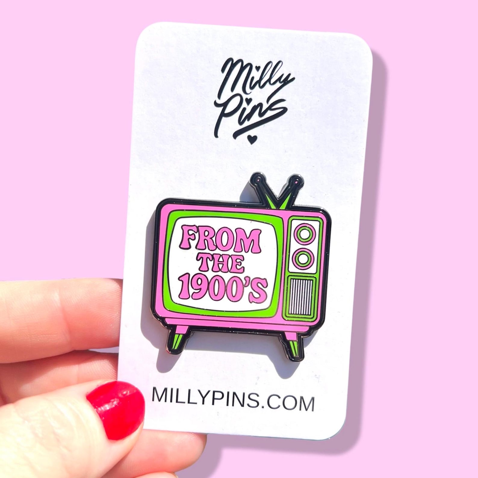 From the 1900’s Enamel Pin – Retro TV Design, Millennial Humor Pin, Y2K ...