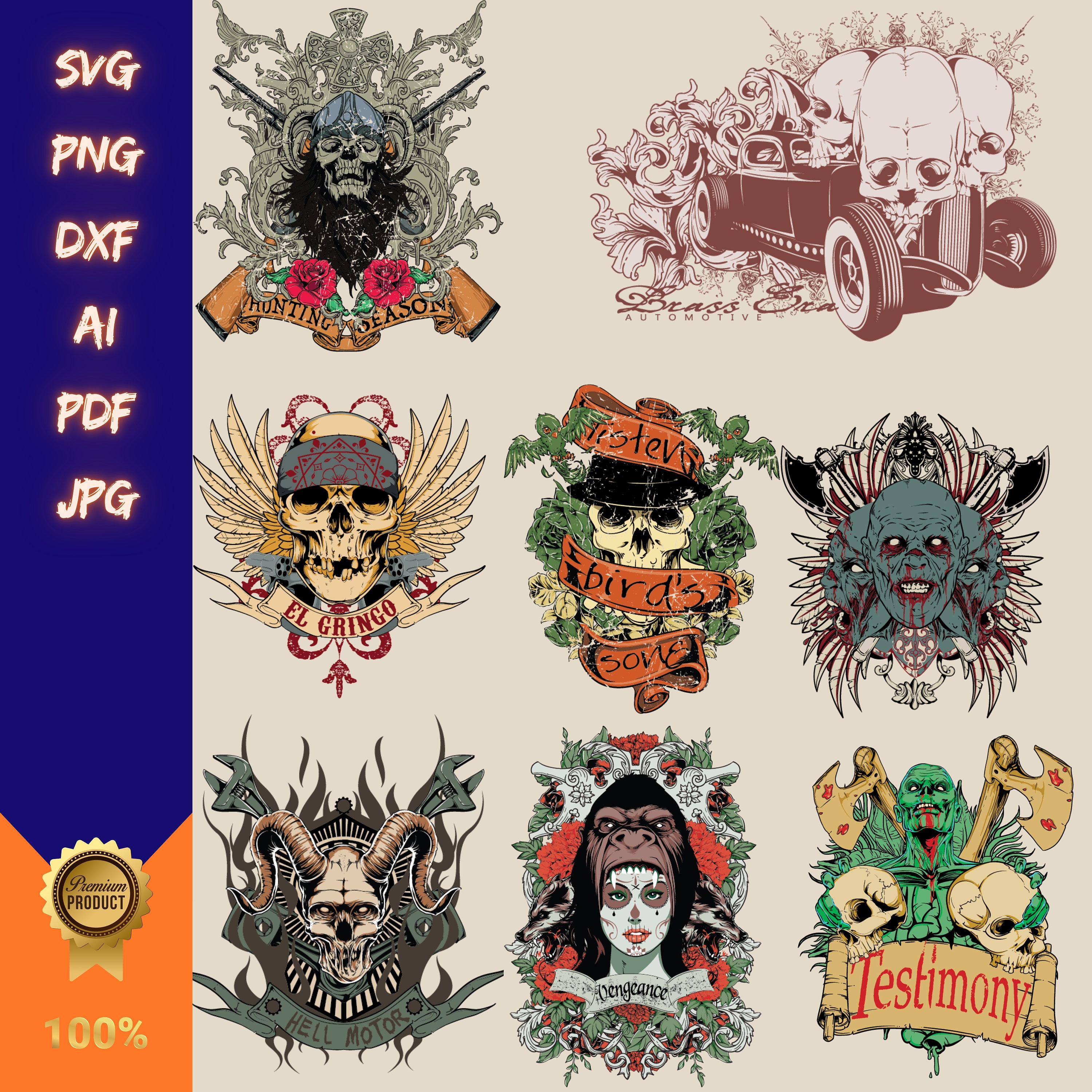 Skull SVG Bundle, Skull SVG, Skull Png Files, Sugar Skull Shirt, Skull ...