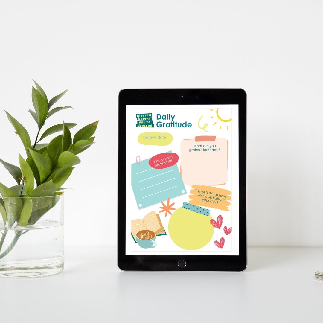 Gratitude Digital Sheet, Digital Download, Available Instantly. Printable Gratitude Sheet ...