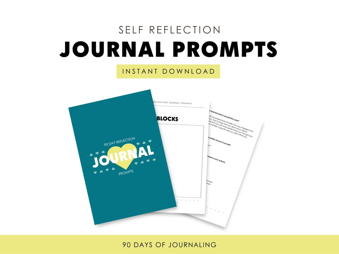 90-day Self-reflection Journal Prompts Daily Growth & Mindset PDF ...