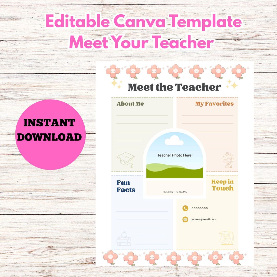 Teacher Poster Editable Canva Template - Etsy