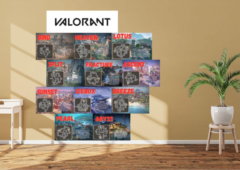 VALORANT Maps Printable Posters - Etsy