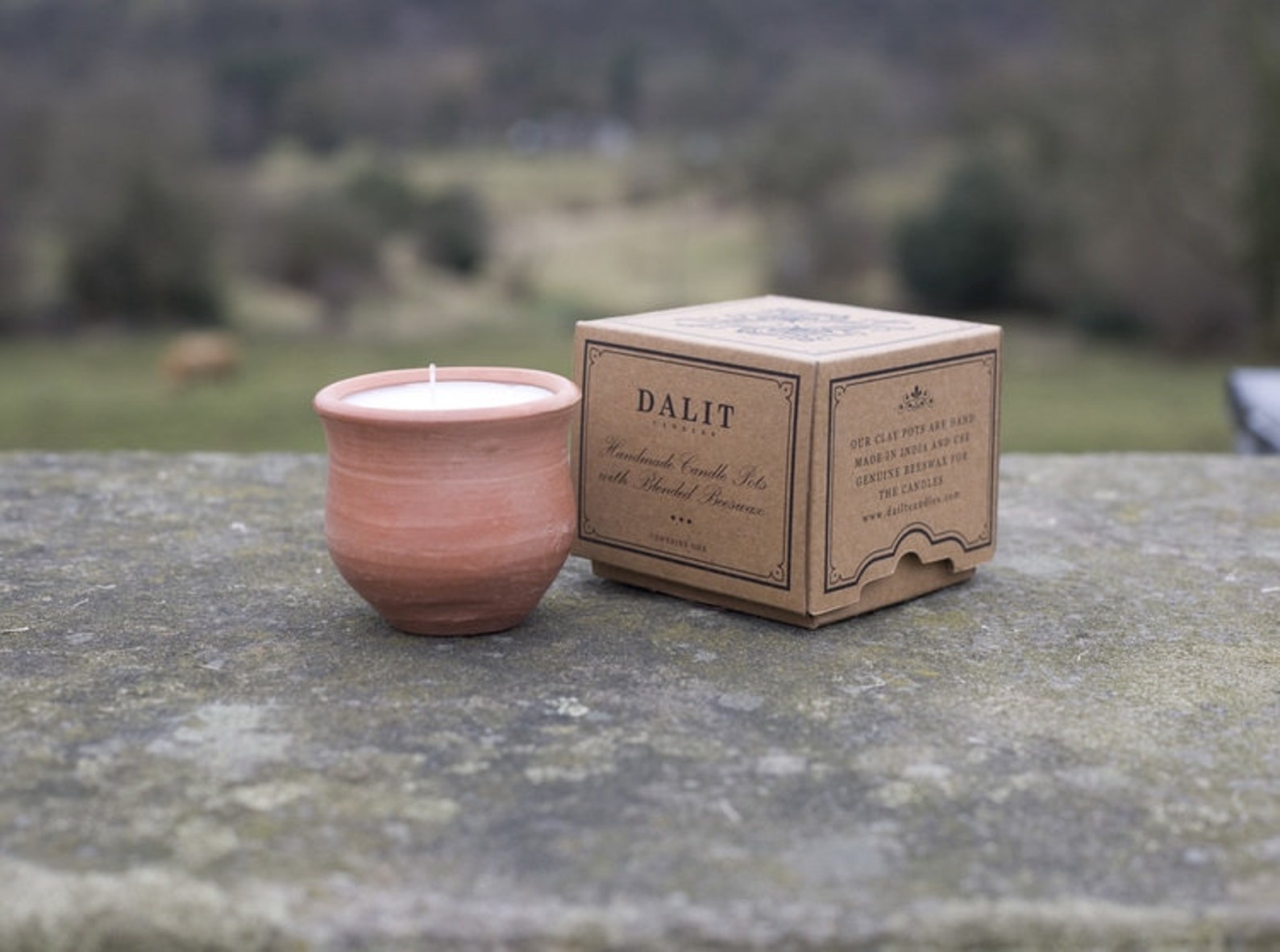 Handmade Beeswax Terracotta Clay Pot Dalit Candle | Original Scent ...