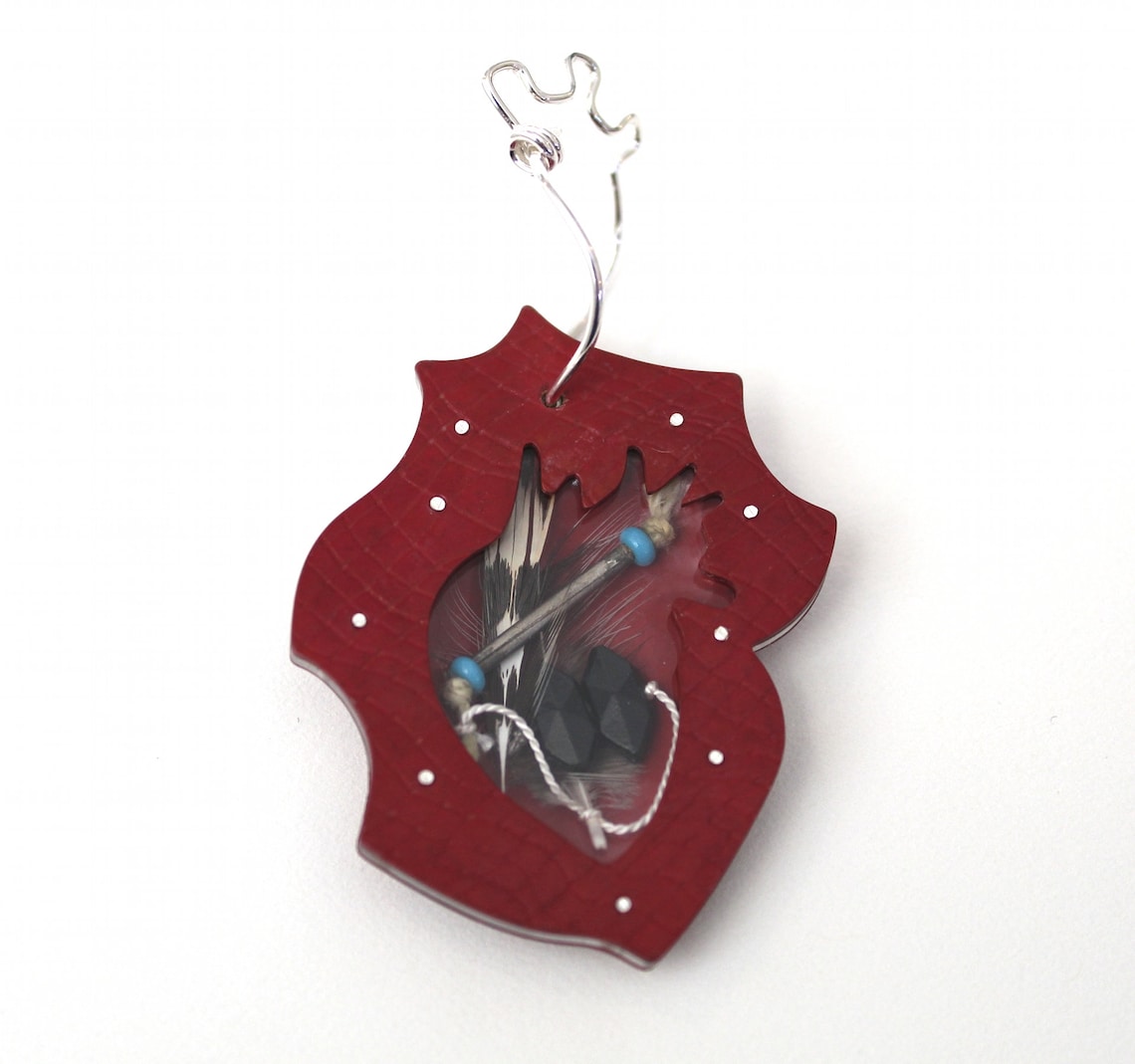 Promises Broken and Kept Anatomical Heart Reliquary Fibula Brooch of ...