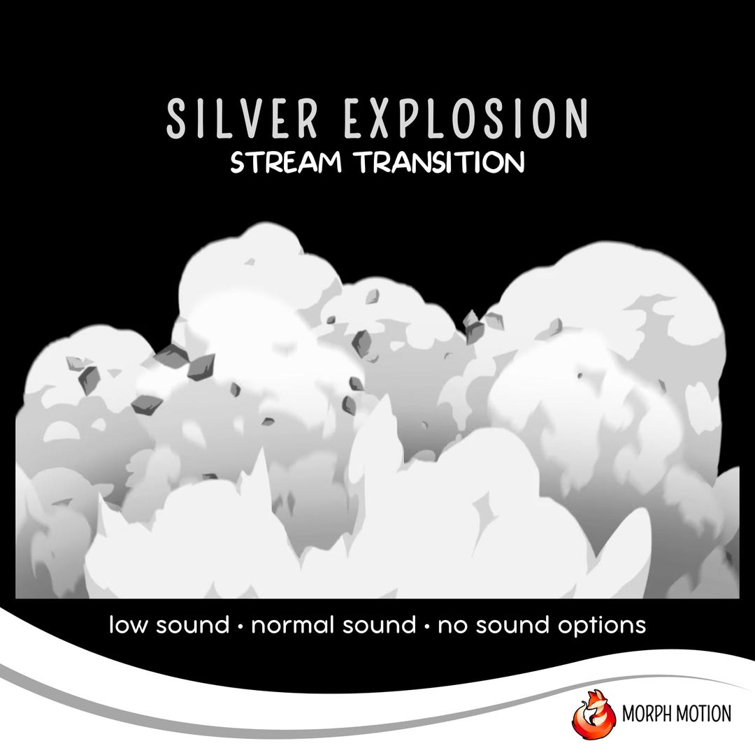 White Explosion Animated Transition With Audio, Twitch Stream Stinger ...