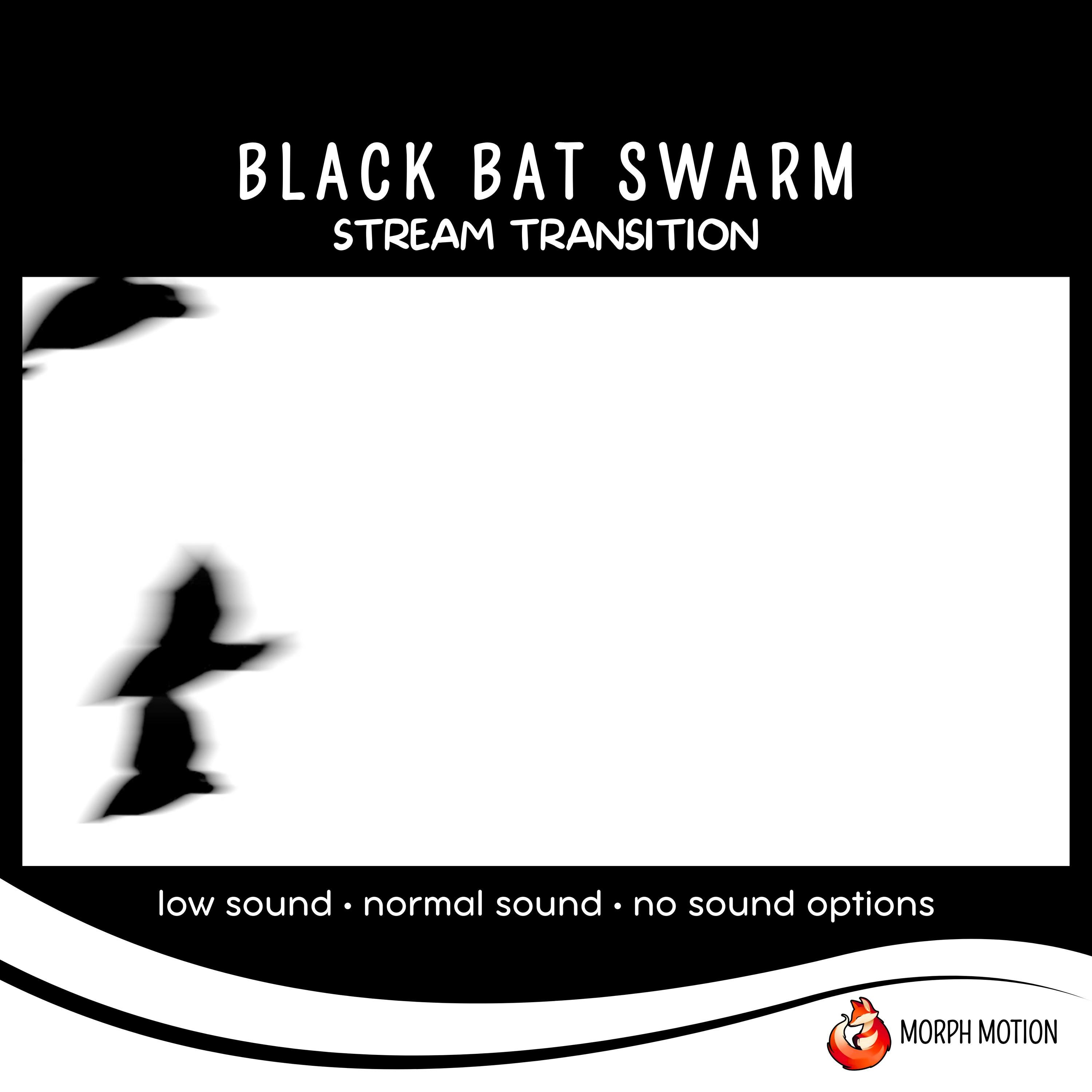 Black Bat Swarm Stream Transition: Spooky Animated Stinger Transition ...