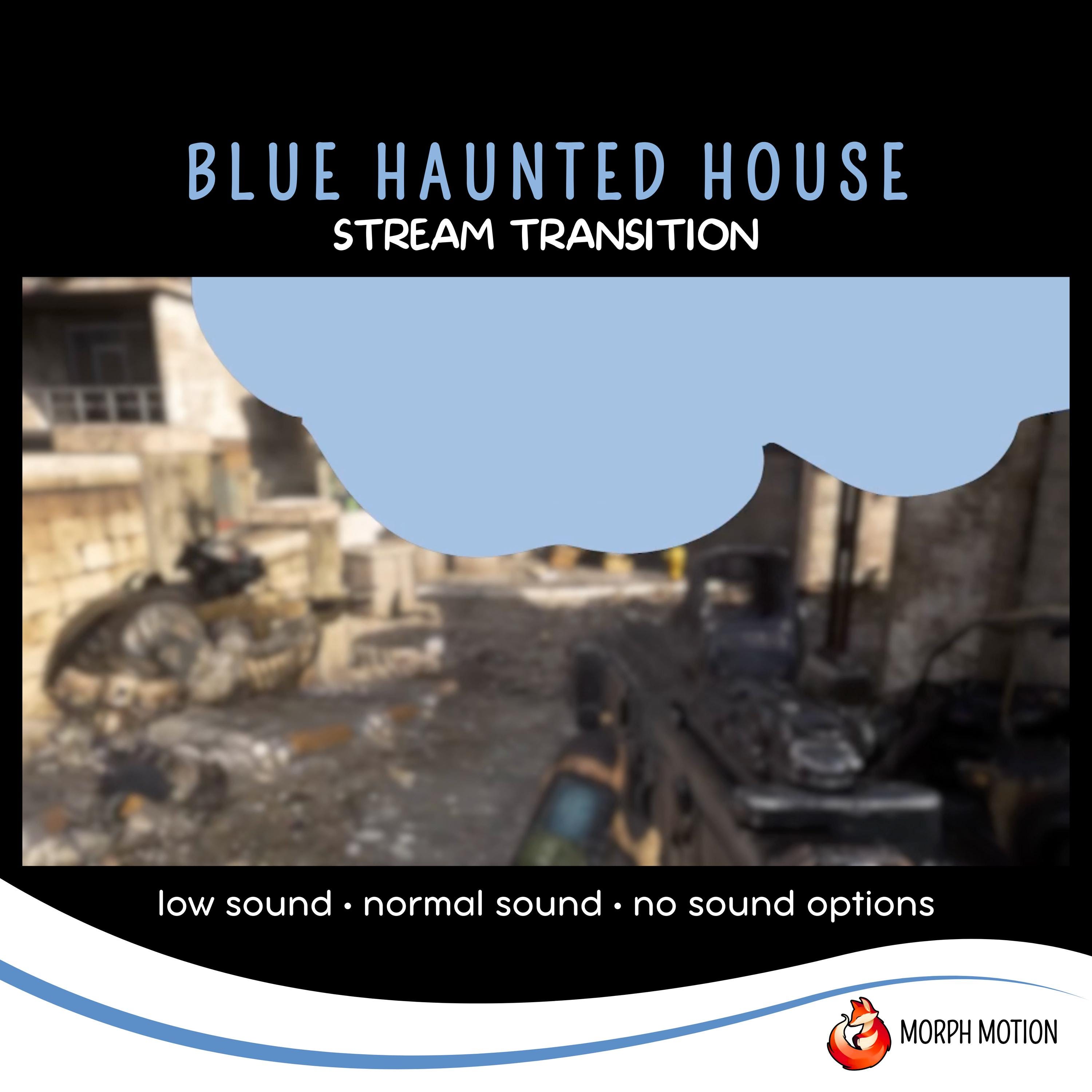 Blue Haunted House Stream Transition, Spooky Animated Stinger (webm) - Etsy