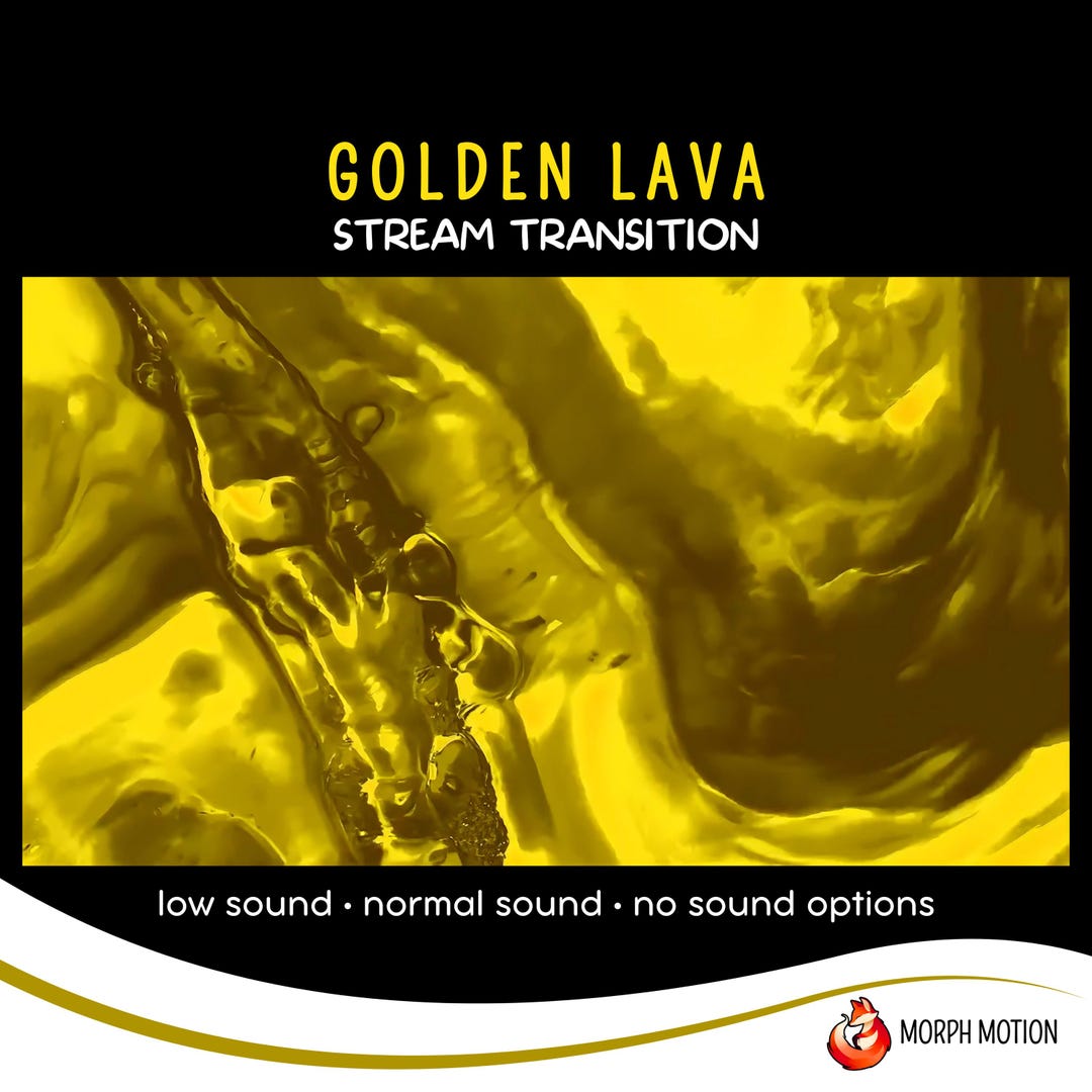 Golden Lava Stream Transition, Animated Stinger (webm) - Etsy