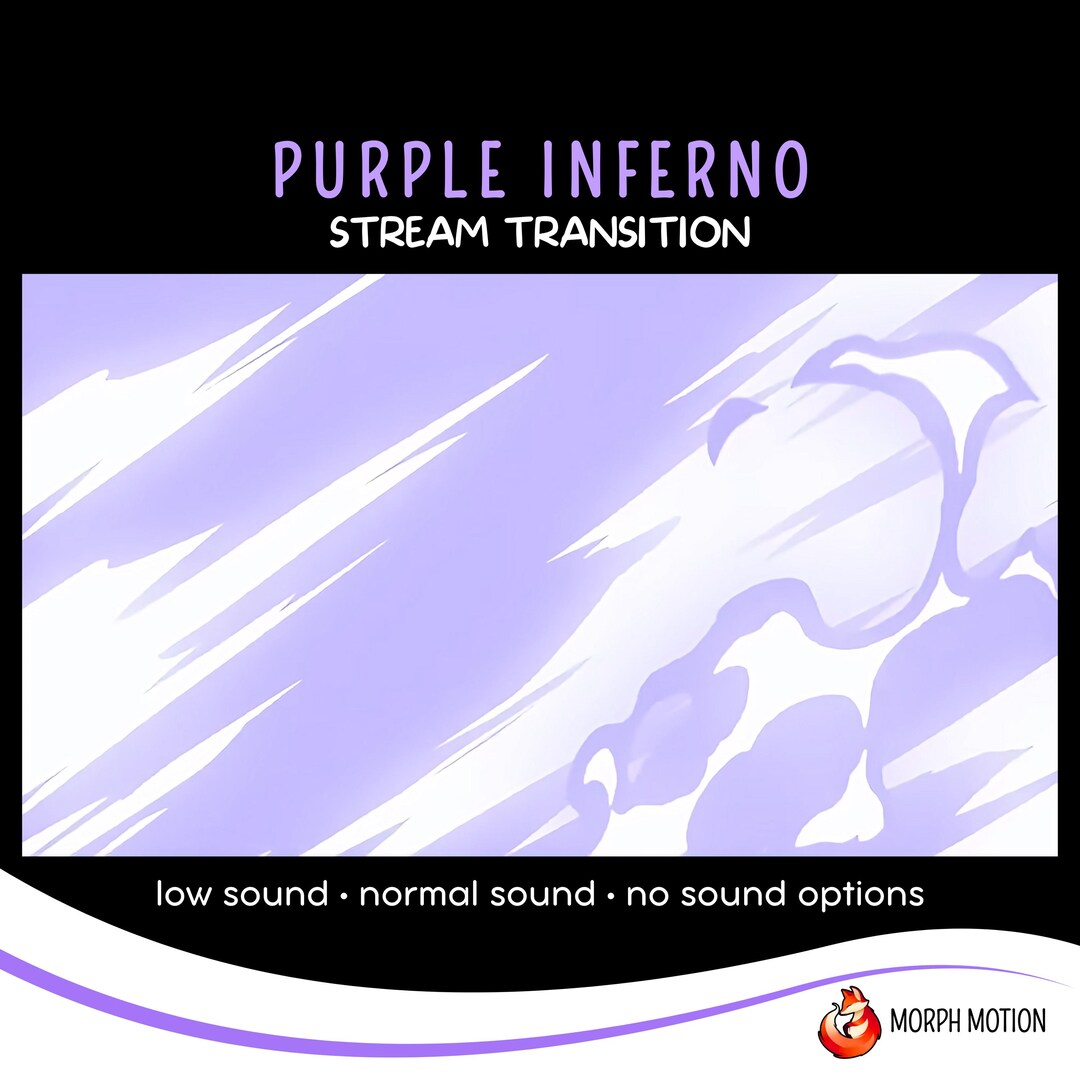 Purple Inferno Stinger Transition, Fire Stream Stinger, Twitch Stream ...