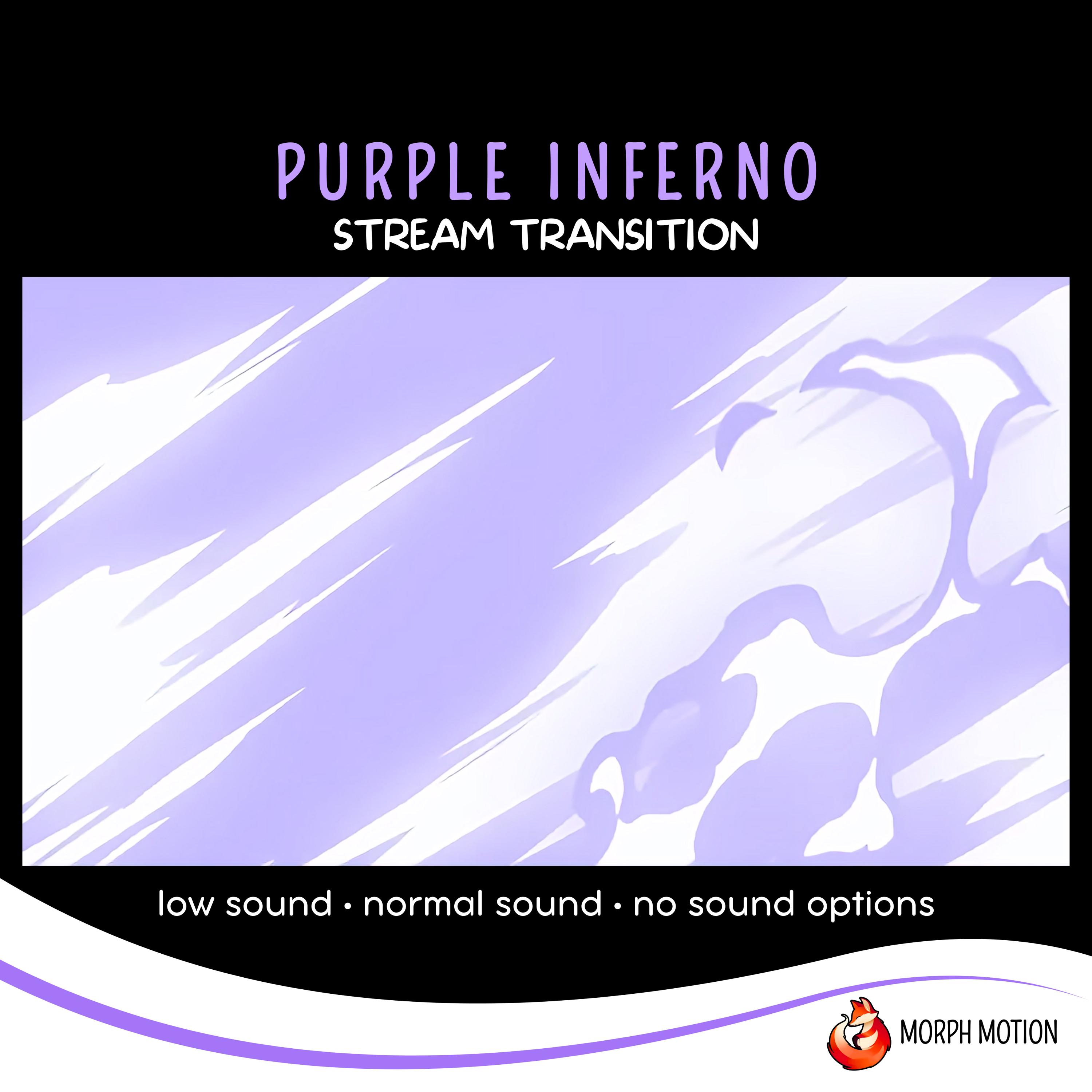Purple Inferno Stinger Transition, Fire Stream Stinger, Twitch Stream ...