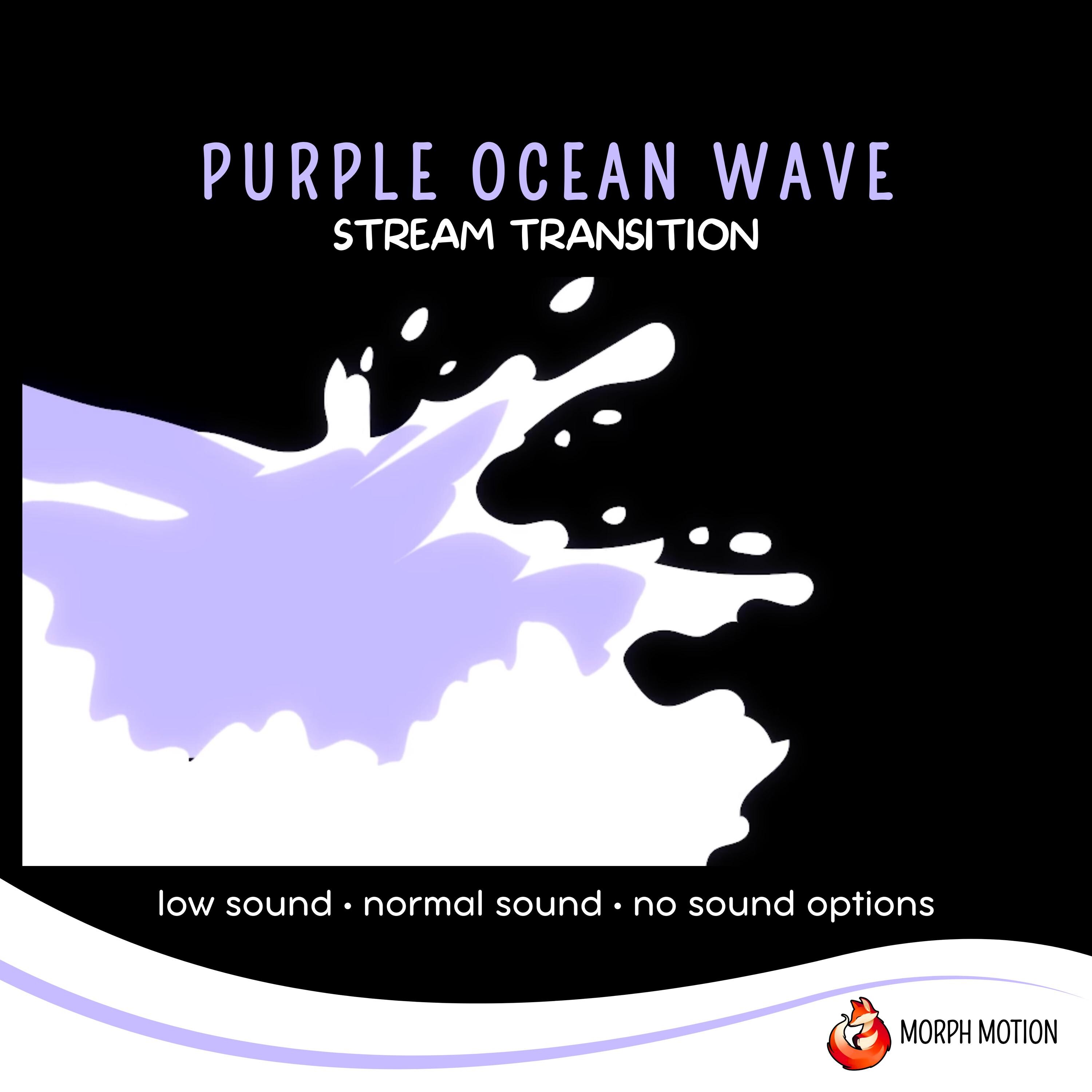 Purple Ocean Wave Transition, Twitch Stinger Sea Waves, Animated Pastel ...