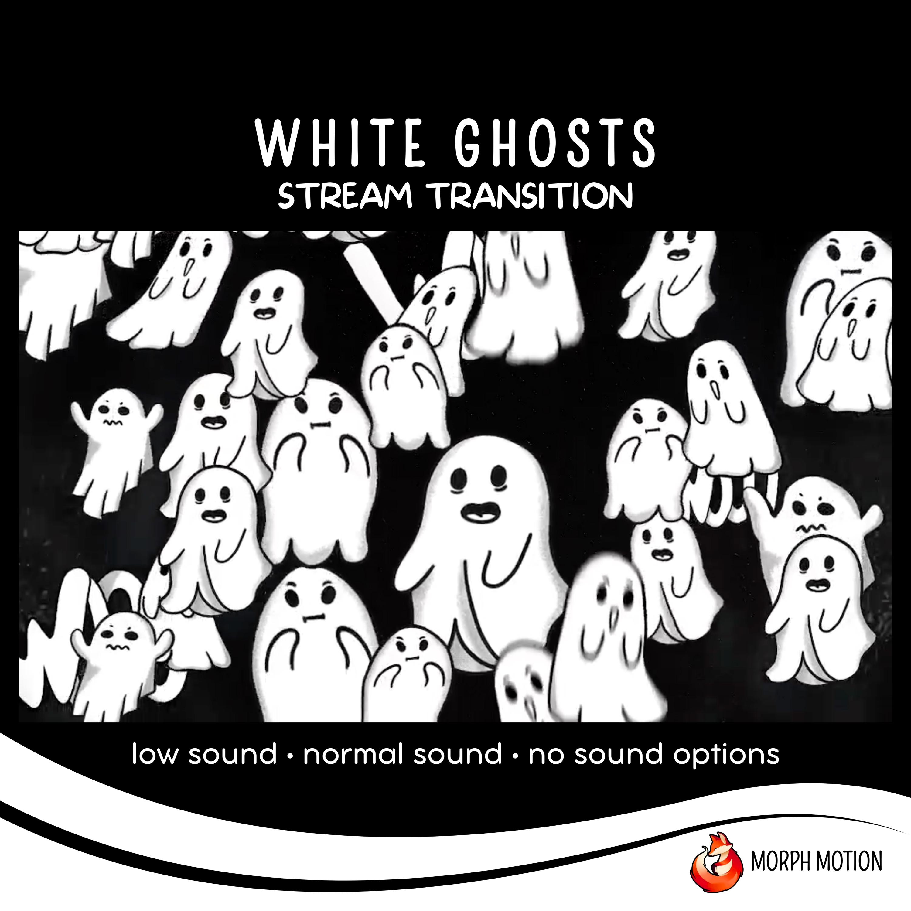 White Ghosts Stinger Transition, Spooky Stream Stinger, Twitch Stream ...