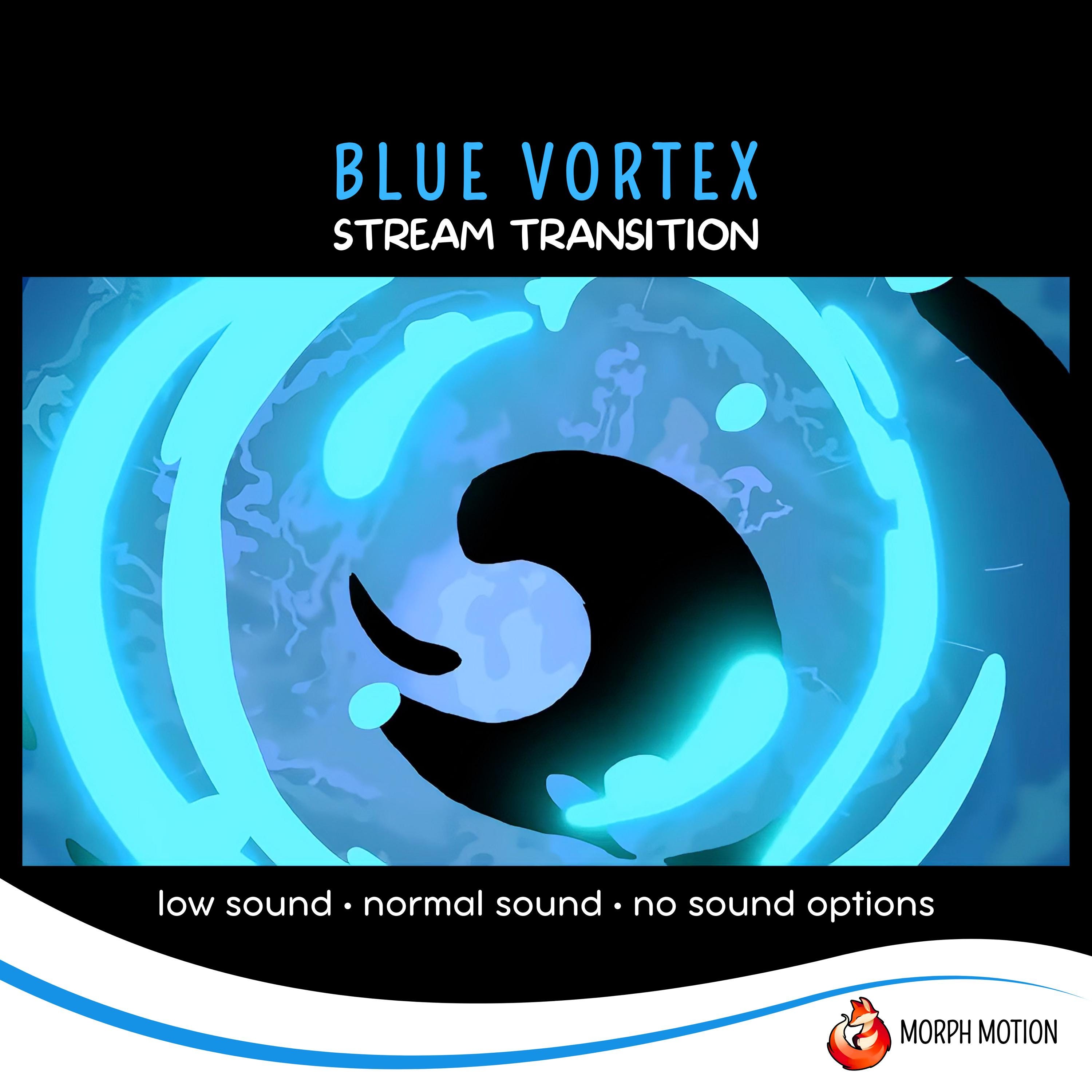 Blue Vortex Animated Transition With Audio, Twitch Stream Stinger ...