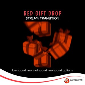 Red Gift Drop Animated Transition With Audio, Twitch Stream Stinger ...